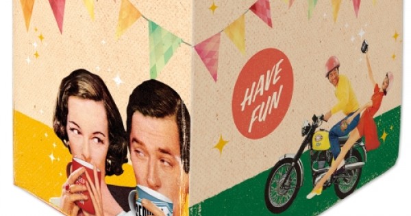 Cutie de carton pentru cani retro