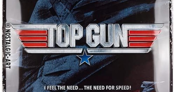 Placa metalica 30X40 Top Gun - The Need for Speed