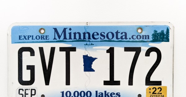Placuta inmatriculare Autentica MINNESOTA