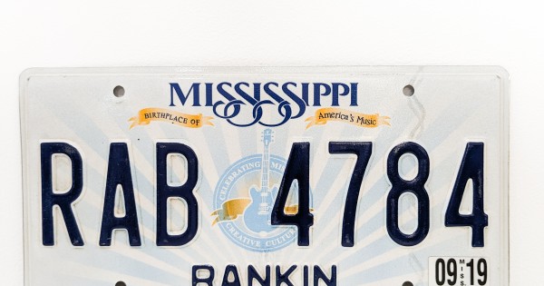 Placuta inmatriculare Autentica MISSISSIPPI
