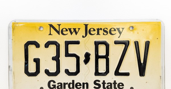 Placuta inmatriculare Autentica NEW JERSEY