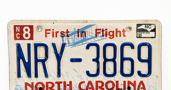 Placuta inmatriculare Autentica NORTH CAROLINA