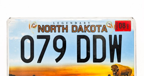 Placuta inmatriculare Autentica NORTH DAKOTA