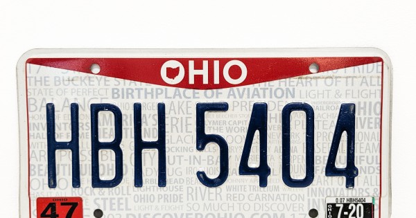Placuta inmatriculare Autentica OHIO