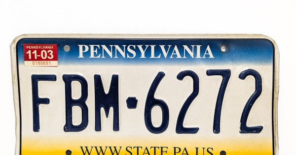 Placuta inmatriculare Autentica PENNSYLVANIA