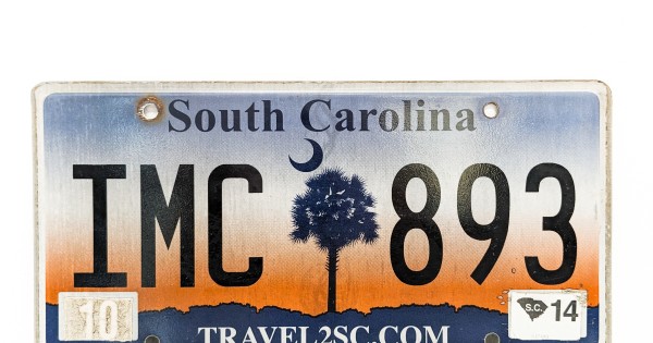 Placuta inmatriculare Autentica SOUTH CAROLINA