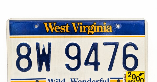 Placuta inmatriculare Autentica WEST VIRGINIA